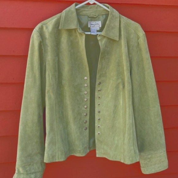 Ami | Jackets & Coats | Vintage Y2k Green Leather Jacket | Poshmark